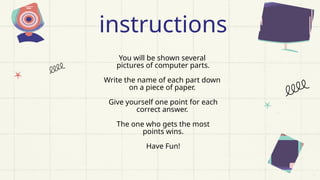 Grade 3 ICT Computer Parts Classroom Quiz .pptx