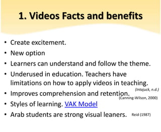Effective Ways to Involve and Engage Students with Videos | PPTX