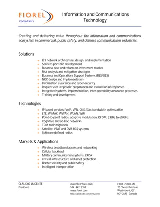 ICT Consulting Brochure | PDF