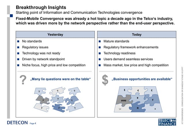 ICT Convergence: Consolidation or Shakeout Stage! | PPT