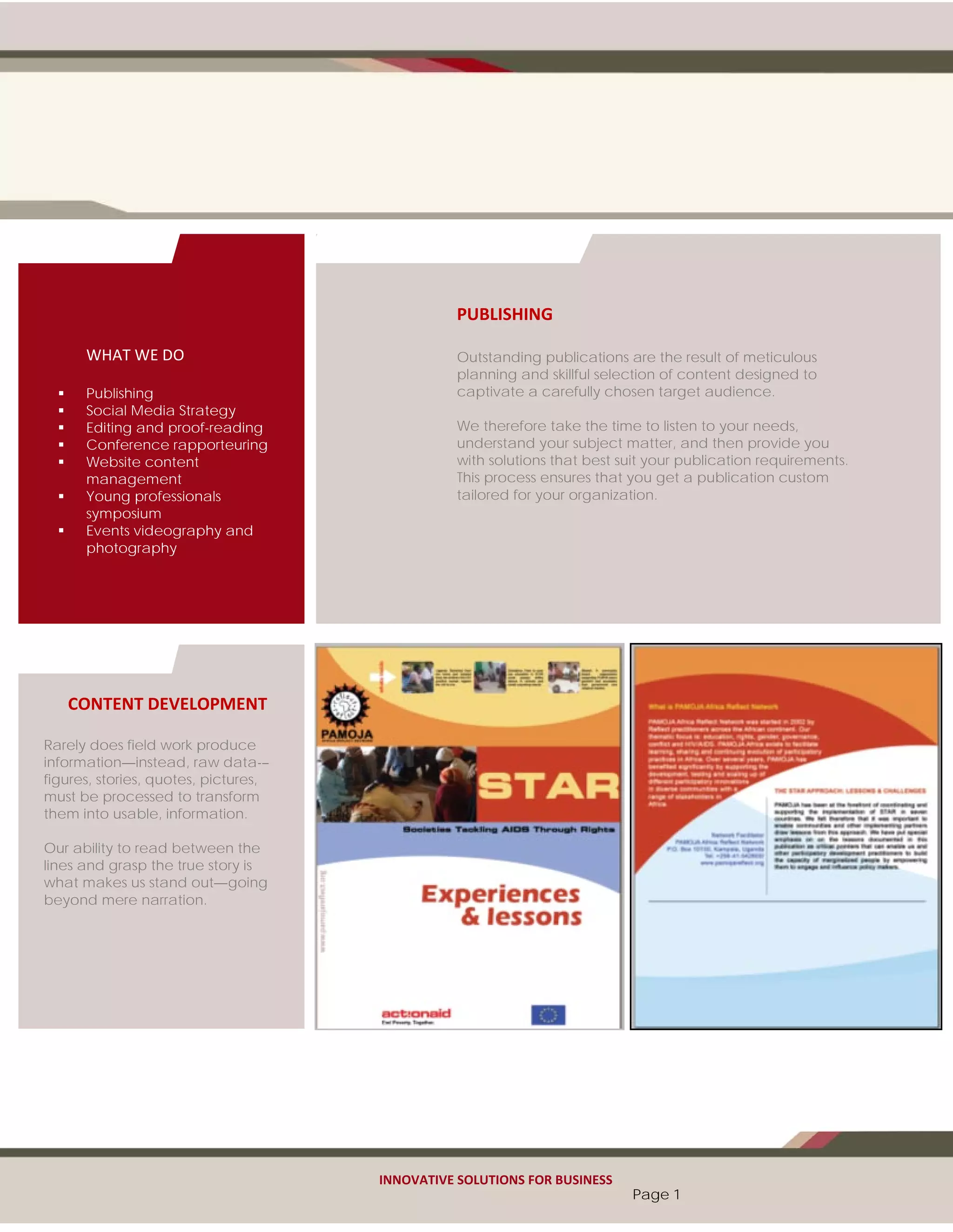 ICT Creatives Portfolio | PDF