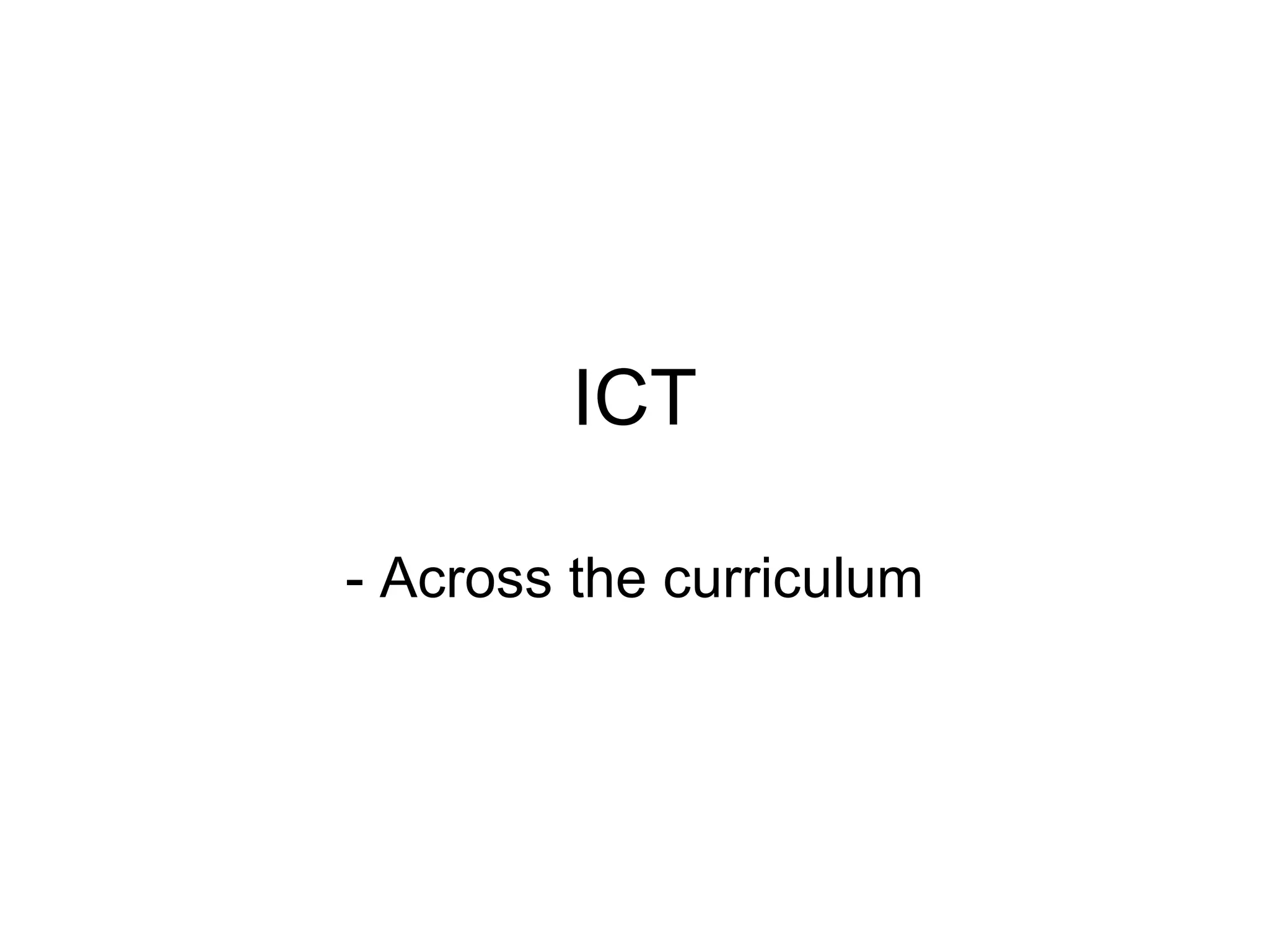 Ict Curriculum Ideas | PPT
