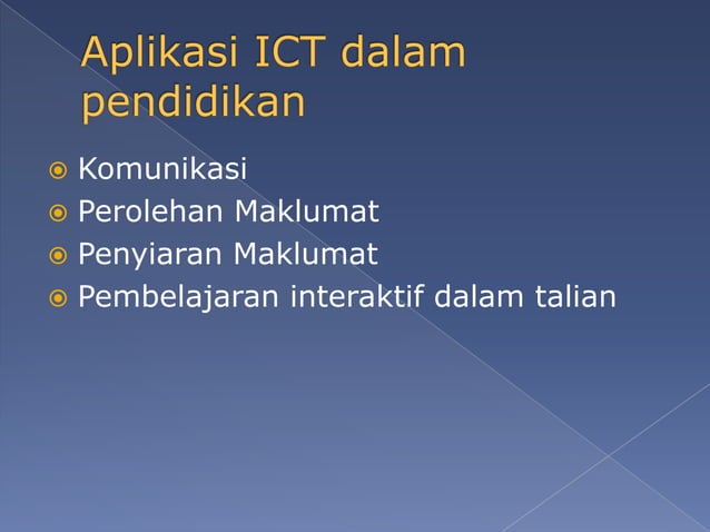 Ict dalam pendidikan | PPTX