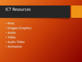 Ict resource development | PPTX