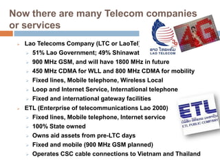 Ict development in laos | PPTX