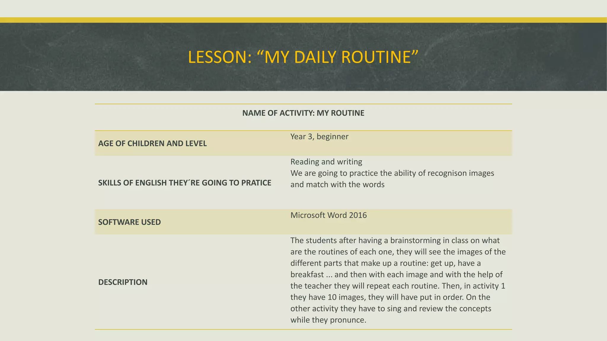 Digital text_My daily Routines | PPT