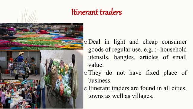 itinerant traders | PPTX