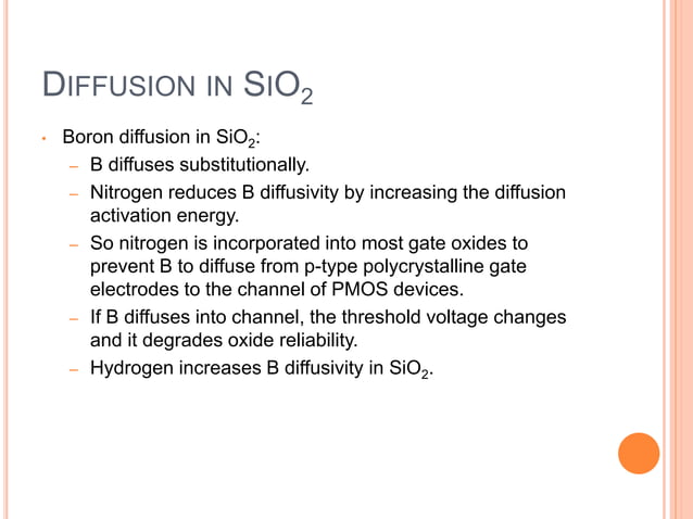 Ic technology- diffusion and ion implantation | PPTX | Chemistry | Science