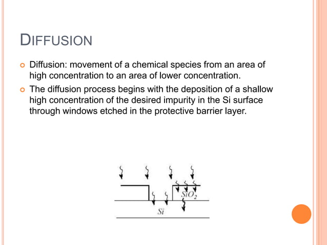Ic technology- diffusion and ion implantation | PPTX | Chemistry | Science