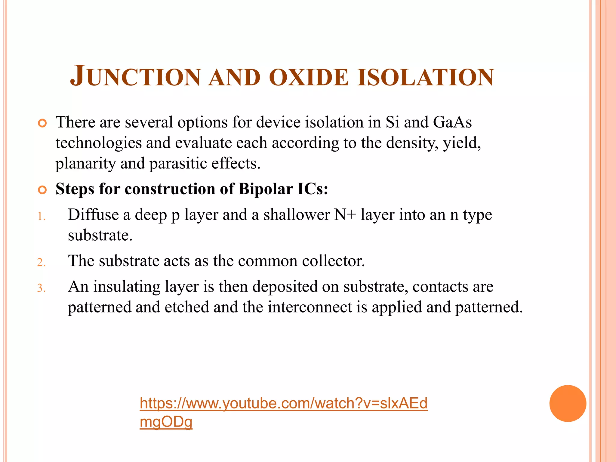 Ic tech unit 5- VLSI Process Integration | PPTX
