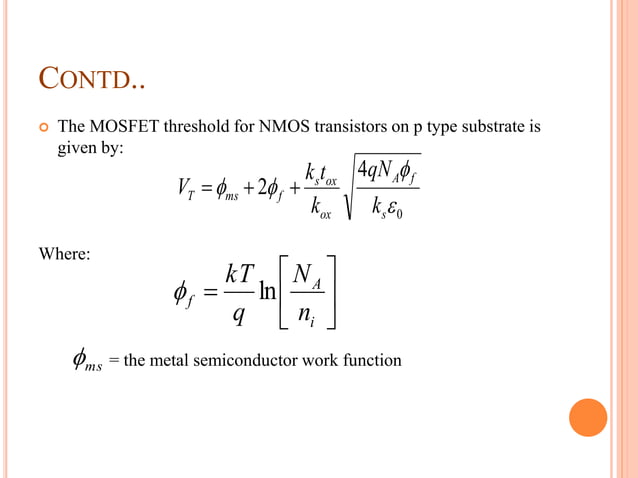 Ic tech unit 5- VLSI Process Integration | PPTX | Chemistry | Science