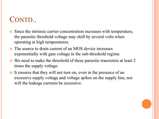 Ic tech unit 5- VLSI Process Integration | PPTX | Chemistry | Science