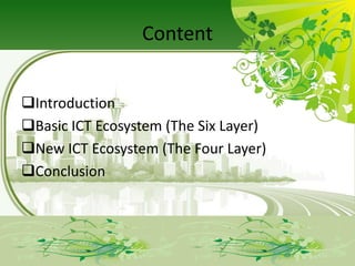 The New ICT Ecosystem : The New Architecture | PPTX | Internet | Computing