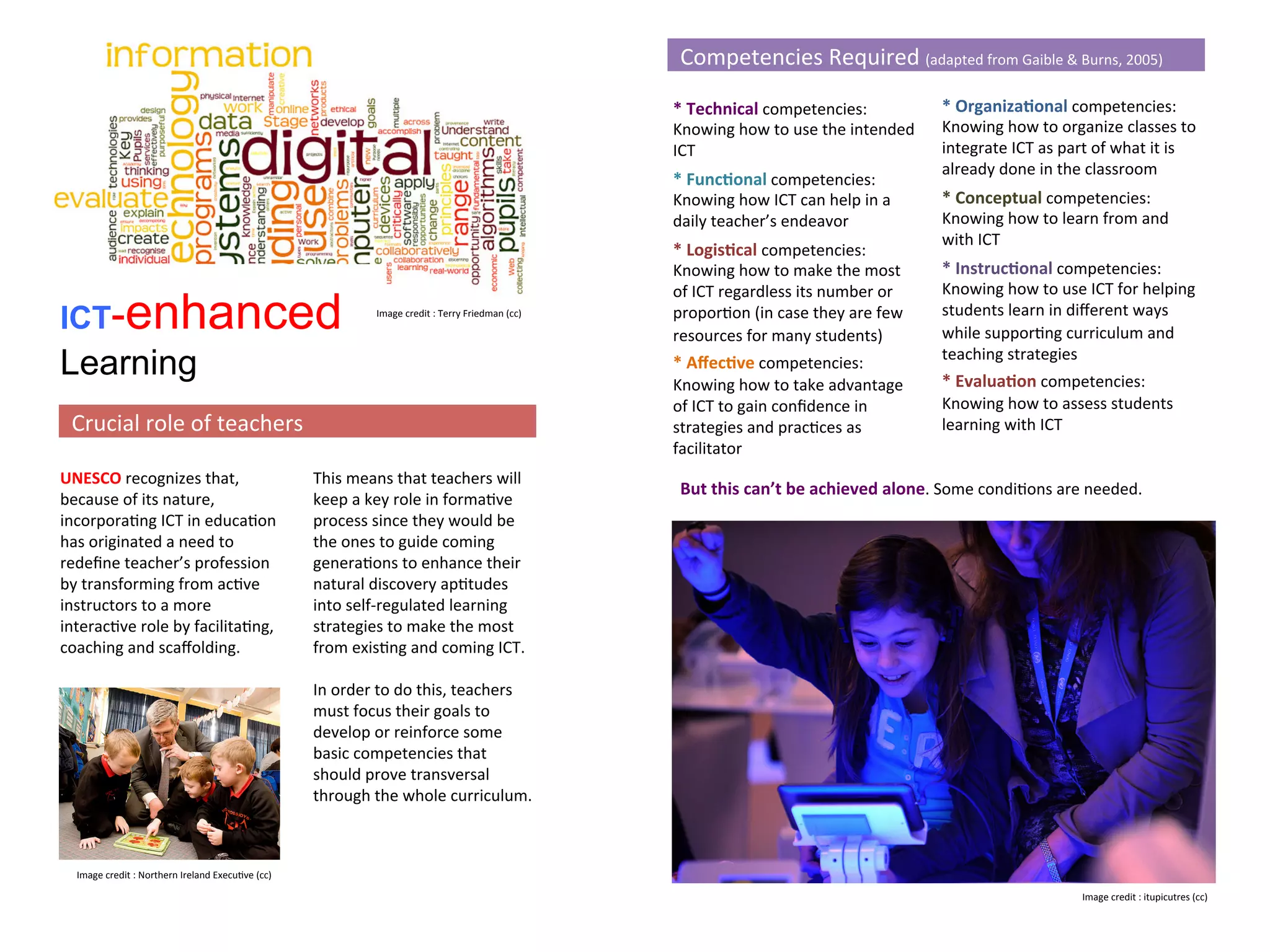 ICT enhanced education flyer / Volante de educación enriquecida por TIC (inglés) | PPT