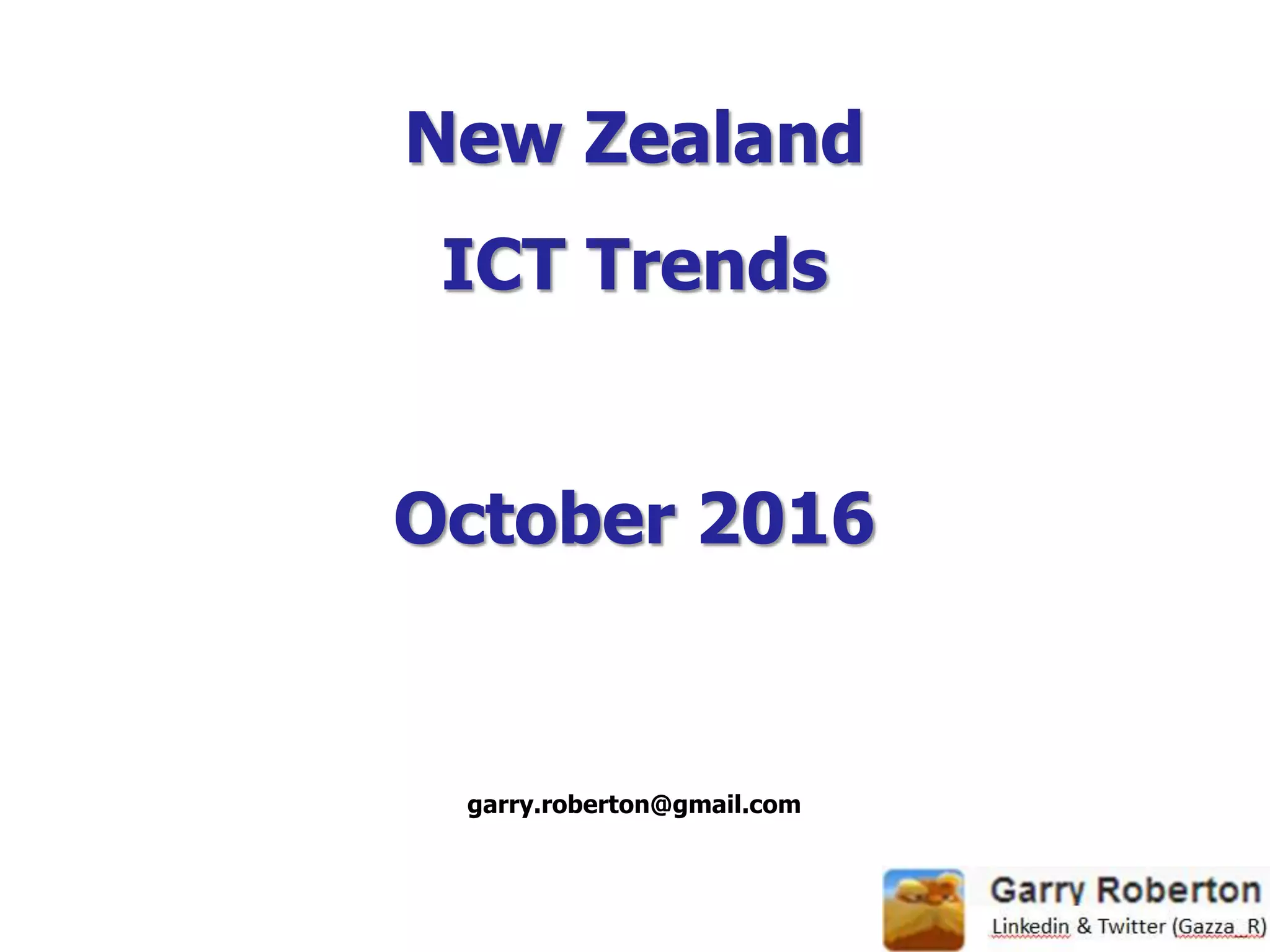 ICT Trends; Job advert trends for October, 2016 | PPT