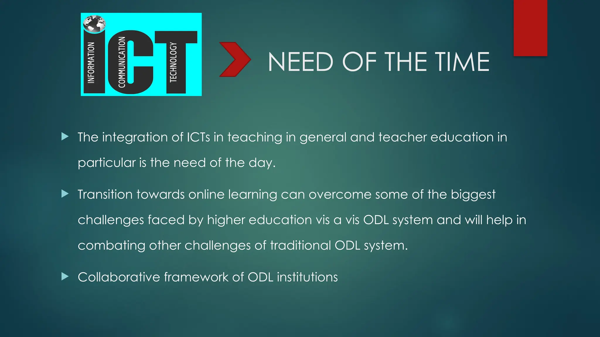 Ict Egyan Ppt On Ignou And Ict With Explanation Pptx