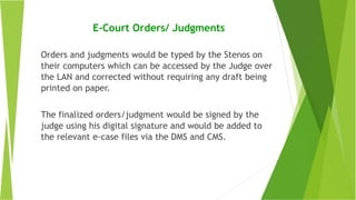 ICT AND E-JUDICIARY: INDIAN PERSPECTIVE: 2018 | PPTX