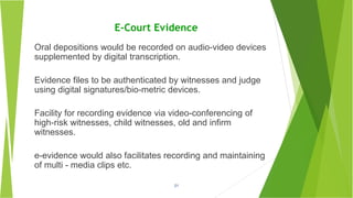 ICT AND E-JUDICIARY: INDIAN PERSPECTIVE: 2018 | PPTX