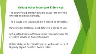 ICT AND E-JUDICIARY: INDIAN PERSPECTIVE: 2018 | PPTX