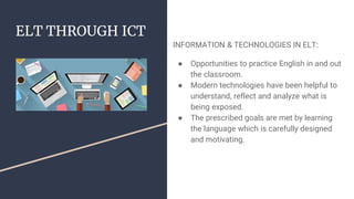 ICT & ELT | PPT