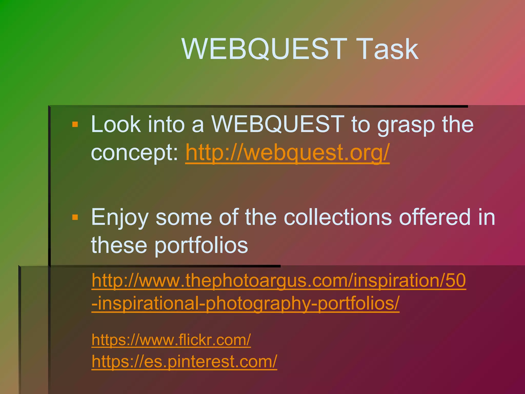Ict embedded in elt: webquest.ppt | Educational Assessment | Education