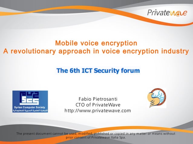 Ict encryption agt_fabio_pietrosanti | PPT