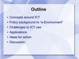 Role of ICTs in Environmental Conservation Management | ODP