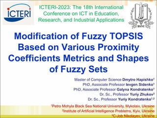 Modification of Fuzzy TOPSIS | PPTX