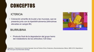 ICTERICIA NEONATAL, DIAGNOSTICO Y TRATAMIENTO, BRIAN ACEVEDO.pptx