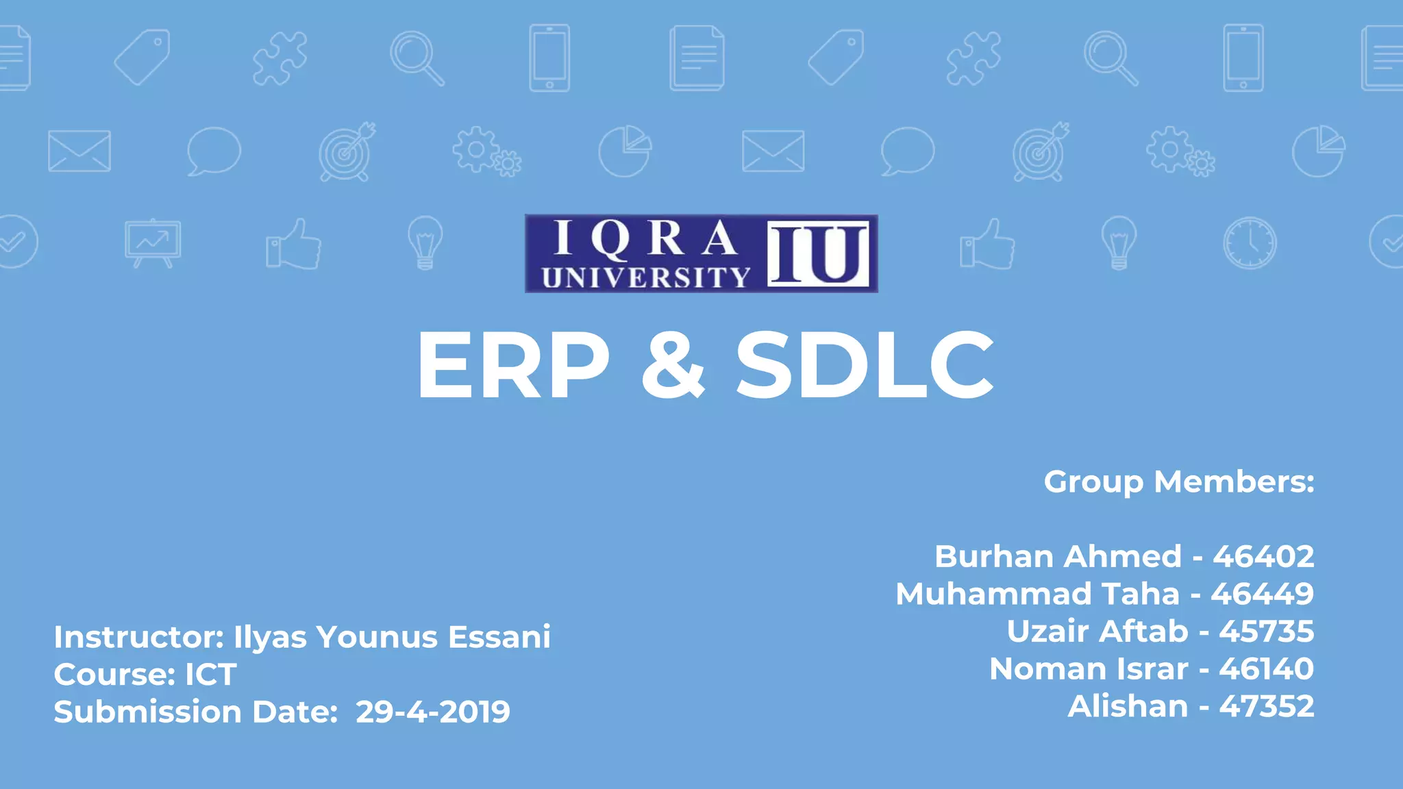 ICT ERP & SDLC Presentation | PPT
