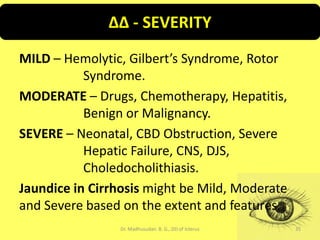 Differential Diagnosis of Icterus/Jaundice | PPTX