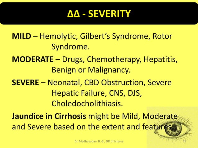 Differential Diagnosis of Icterus/Jaundice | PPTX | Blood Disorders ...