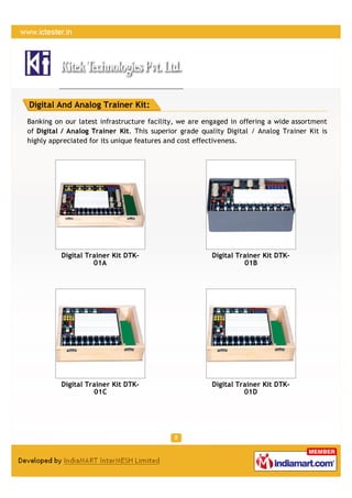 Kitek Technologies Private Limited, Navi Mumbai, Analog Trainer Kit | PDF