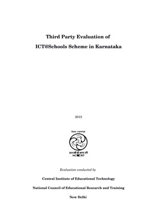 ICT@Schools evaluation by CIET, NCERT - Karnataka_2015 | PDF