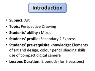 Using ICT to teach Perspective Drawing | PPT