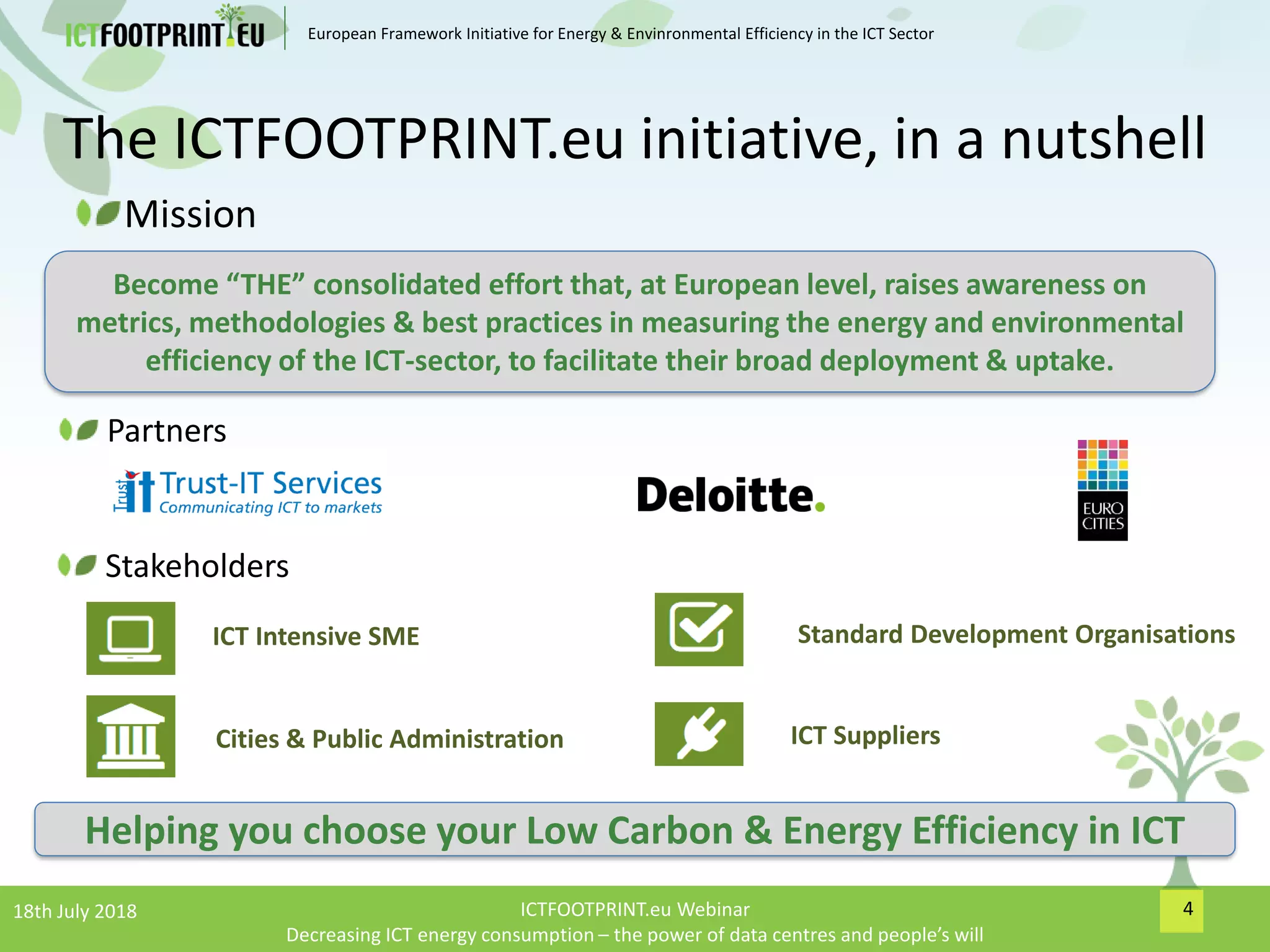 Decreasing ICT energy consumption – the power of data centres and ...