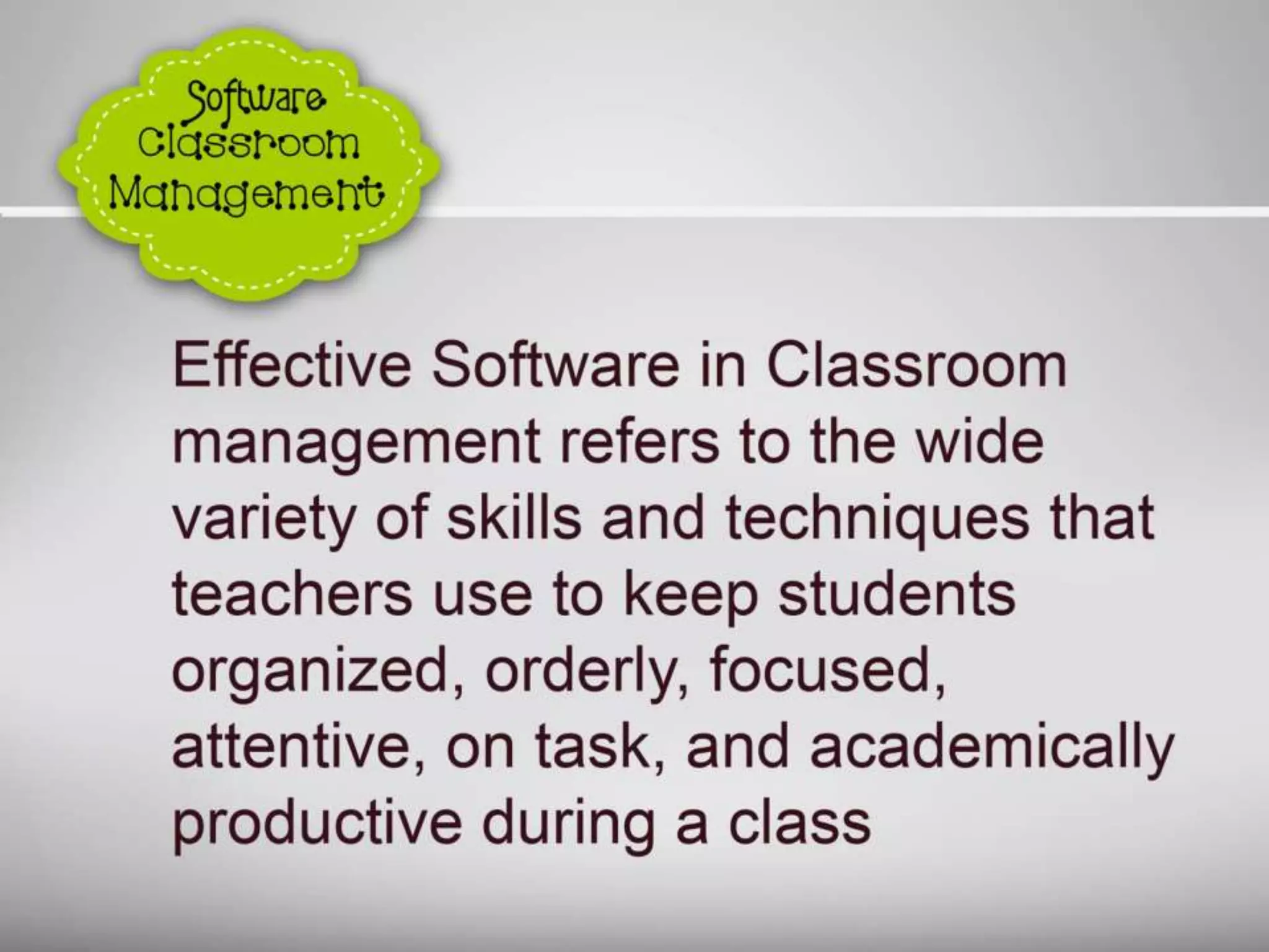 Software - Classroom Management | PPT