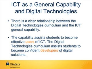 Australian Curriculum: ICT general capability and digital technologies ...