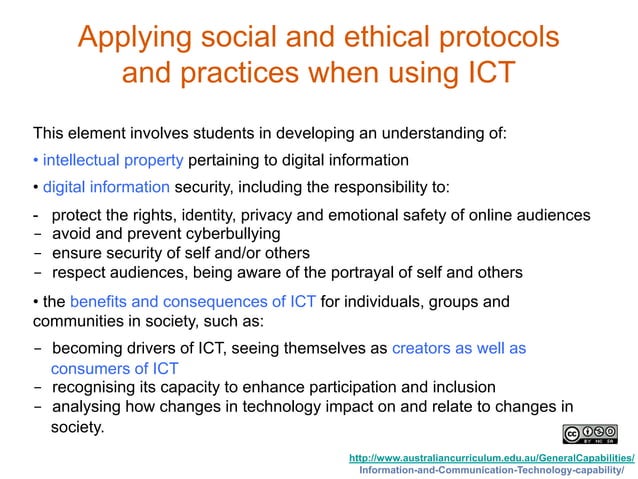 Australian Curriculum: ICT general capability and digital technologies ...