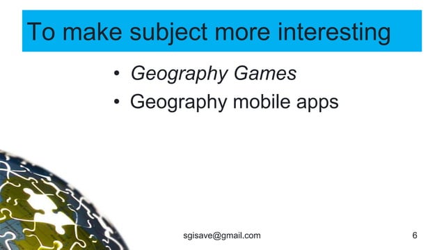 Use of ICT for Geography | PPT