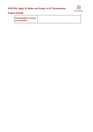 ICTICT532 Project Portfolio.docx