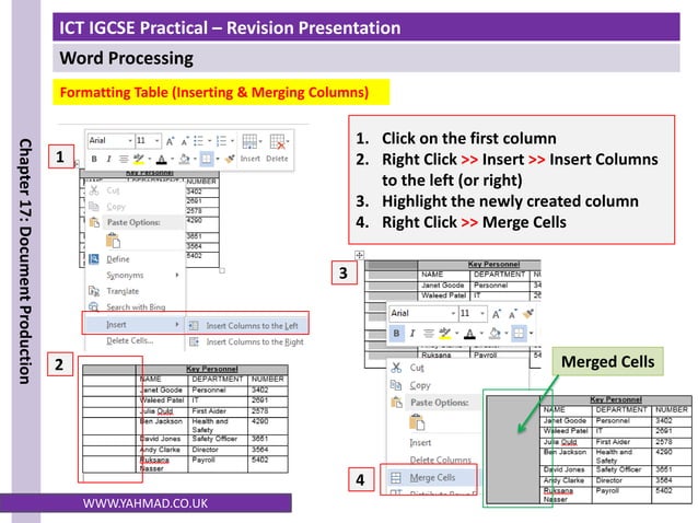 ICT IGCSE Practical Revision - Word Processing.pdf | Desktop Publishing | Computer Software and ...