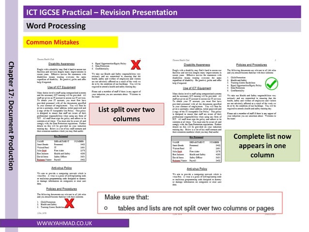 ICT IGCSE Practical Revision - Word Processing.pdf | Desktop Publishing | Computer Software and ...