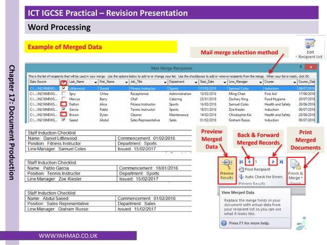 ICT IGCSE Practical Revision - Word Processing.pdf | Desktop Publishing | Computer Software and ...