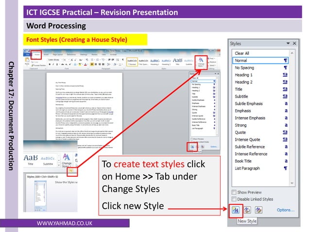 ICT IGCSE Practical Revision - Word Processing.pdf | Desktop Publishing | Computer Software and ...