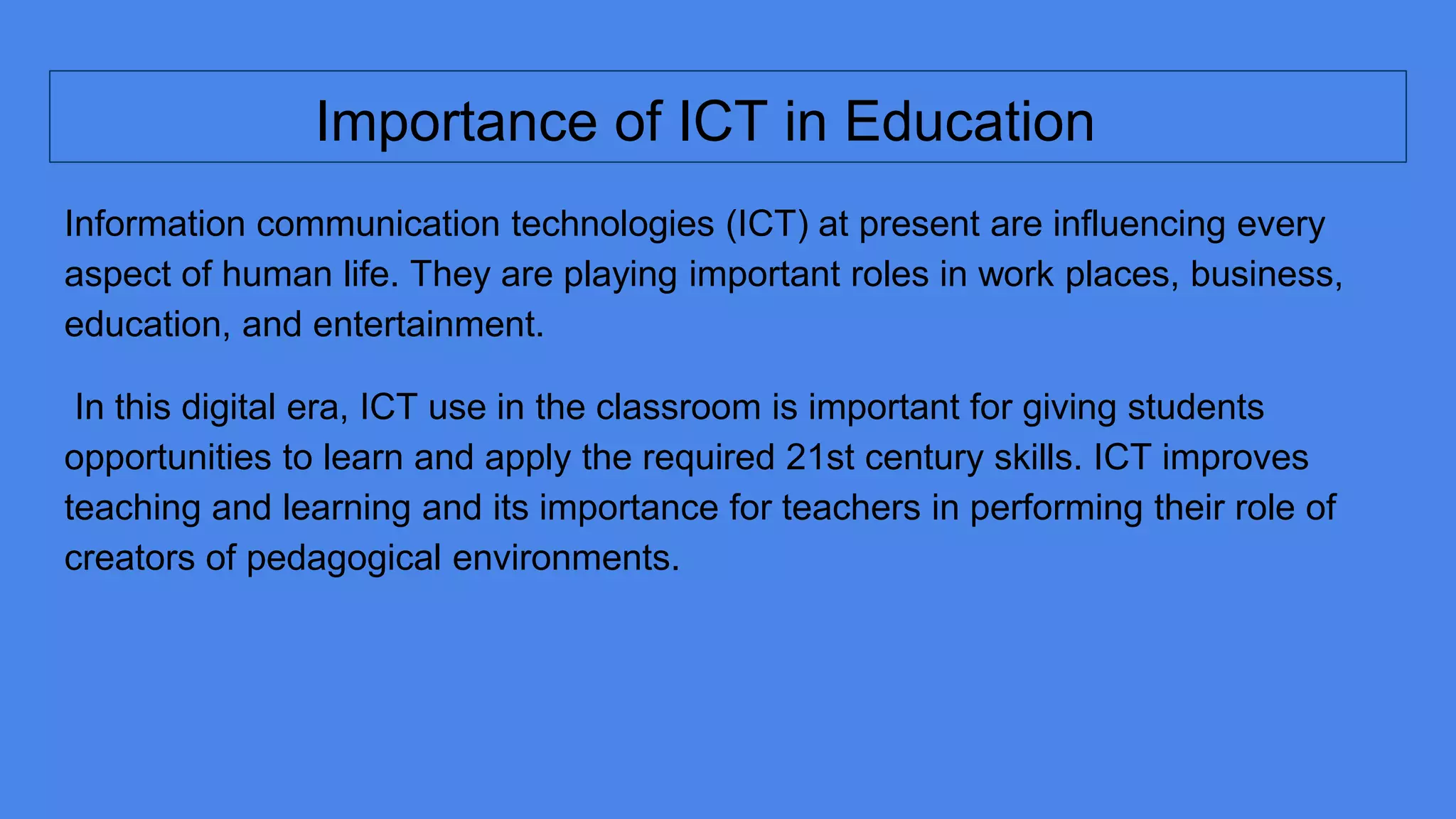 Ict in 21st century education | PPTX