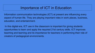 Ict in 21st century education | PPTX