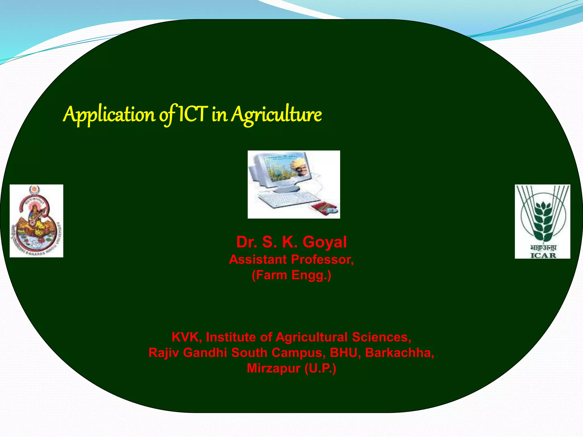 Application of ICT in Agriculture | PPT
