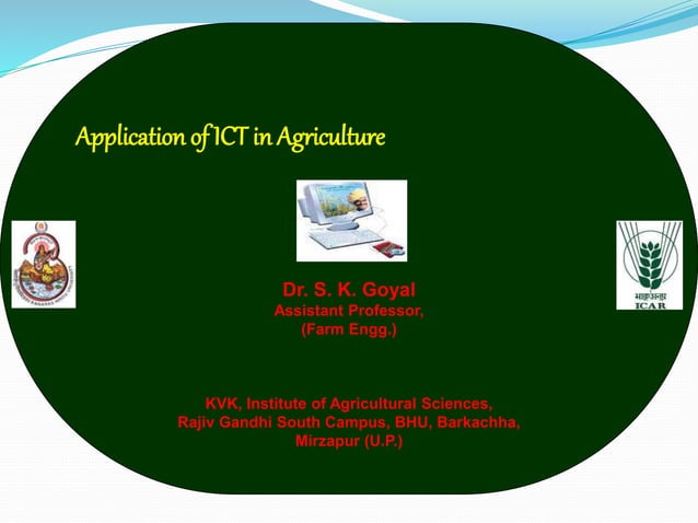 Application of ICT in Agriculture | PPT