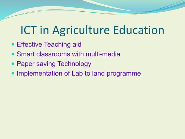 Application of ICT in Agriculture | PPT